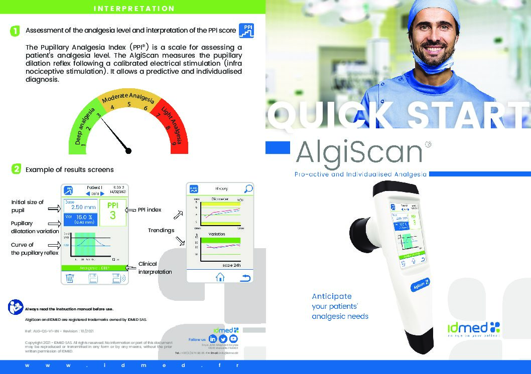 Quick-Start-AlgiScan-V1-EN – 2021-10 | IDMED